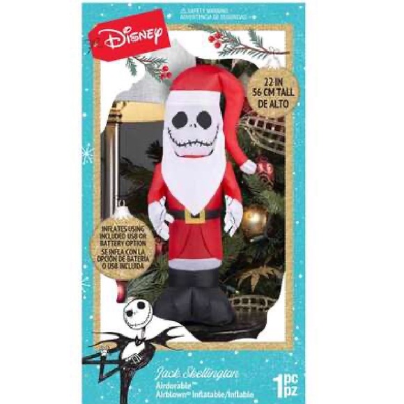 Disney | Holiday | Gemmy Airdorable Disney Led Multicolored Jack ...
